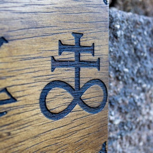 Cursed Wood Spirit Board - Satanic Ouija Board - Engraved Talking Board ...
