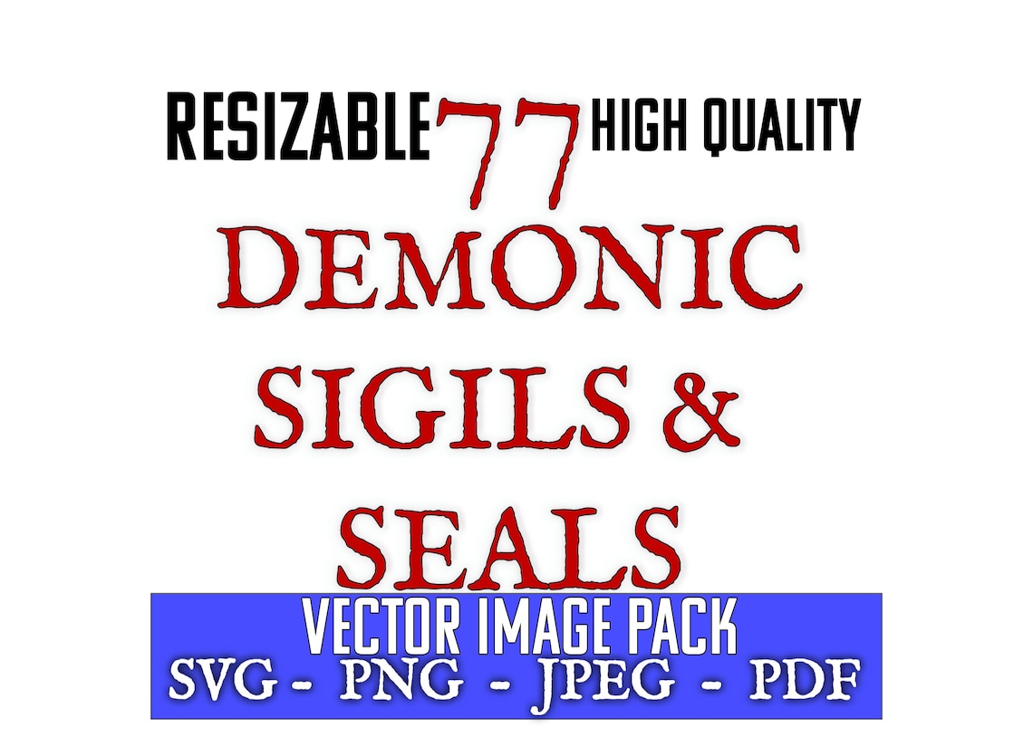 77 Demon Seals Sigils Símbolos PNG Satánico Clip Art para - Etsy España