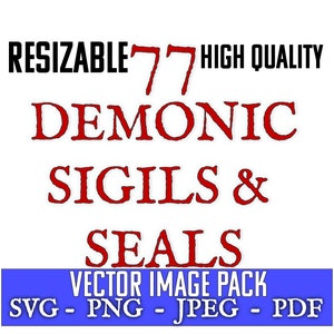 77 Demon Seals Sigils Symbols PNG Satanic Clip Art for Print SVG Devil ...