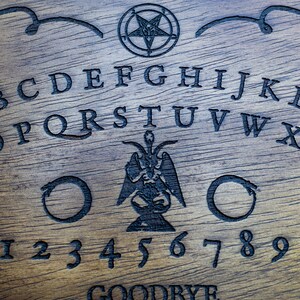 Cursed Wood Spirit Board - Satanic Ouija Board - Engraved Talking Board ...