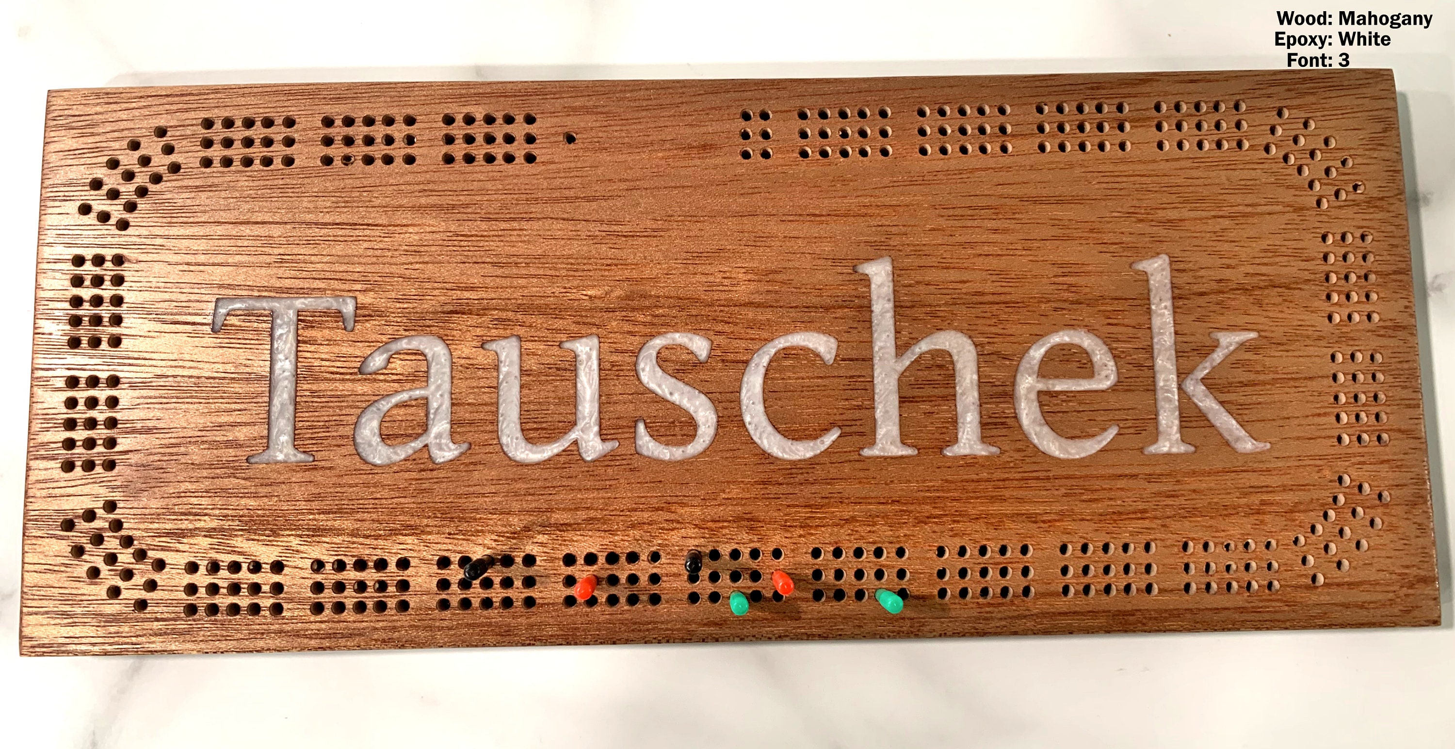 Custom Epoxy Cribbage Board, Epoxy Personalized Cribbage Board, Custom ...