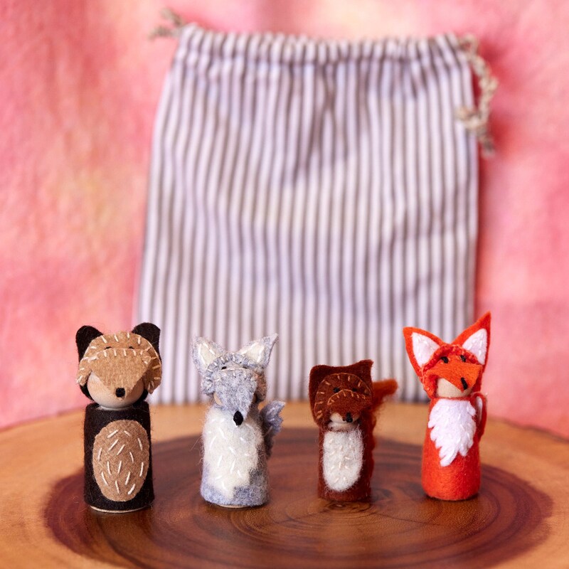 Animal Peg Doll - Etsy