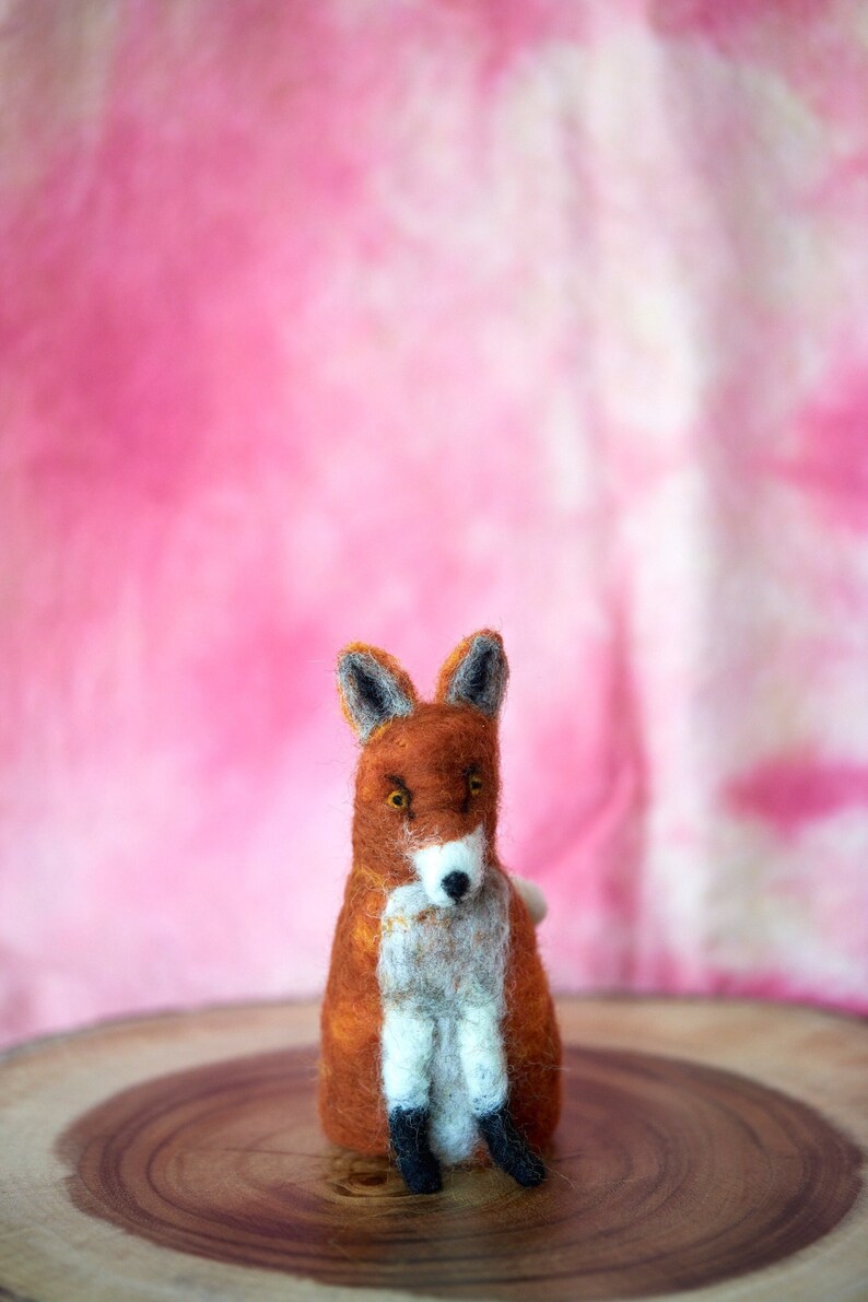 FOX Needle Felt Finger Puppet, Waldorf Forest Animal, Waldorf Puppet ...