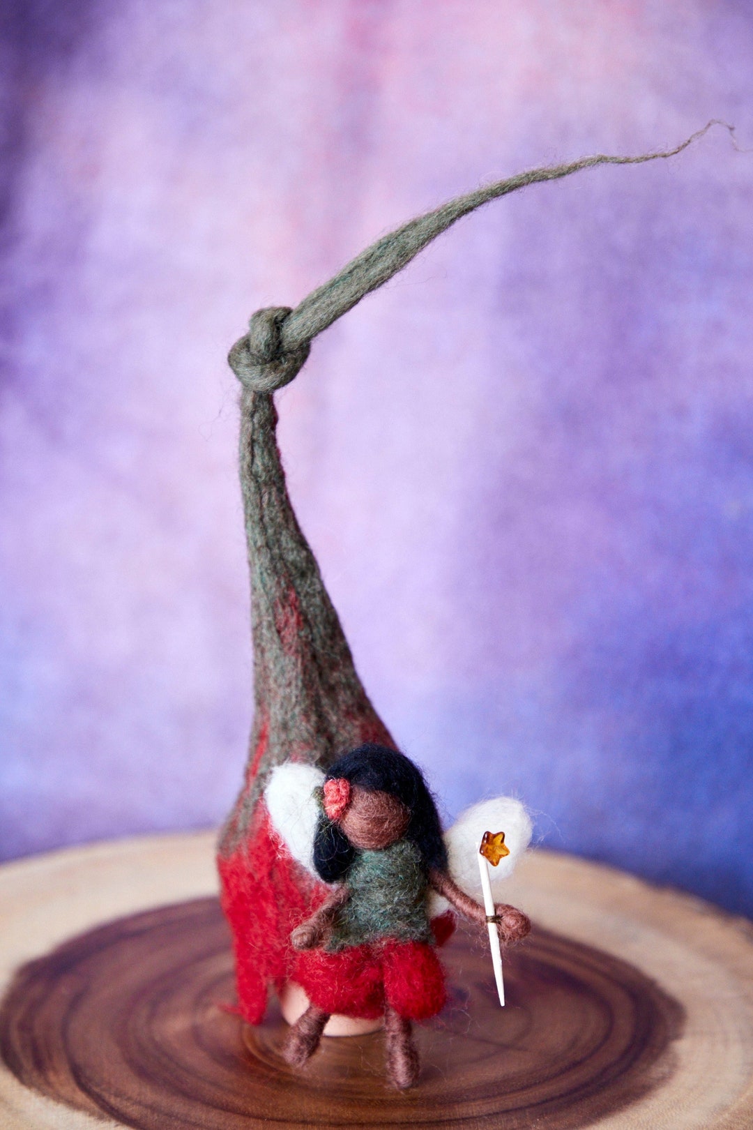 RED TOOTH FAIRY With a Flower Pot, Needle Felted Tooth Fairy, Waldorf ...