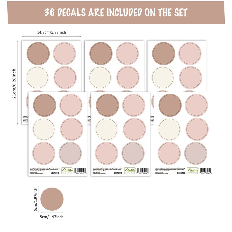 Boho Bliss Neutral Polka Dot Wall Stickers for Kids' Rooms Add a Touch ...