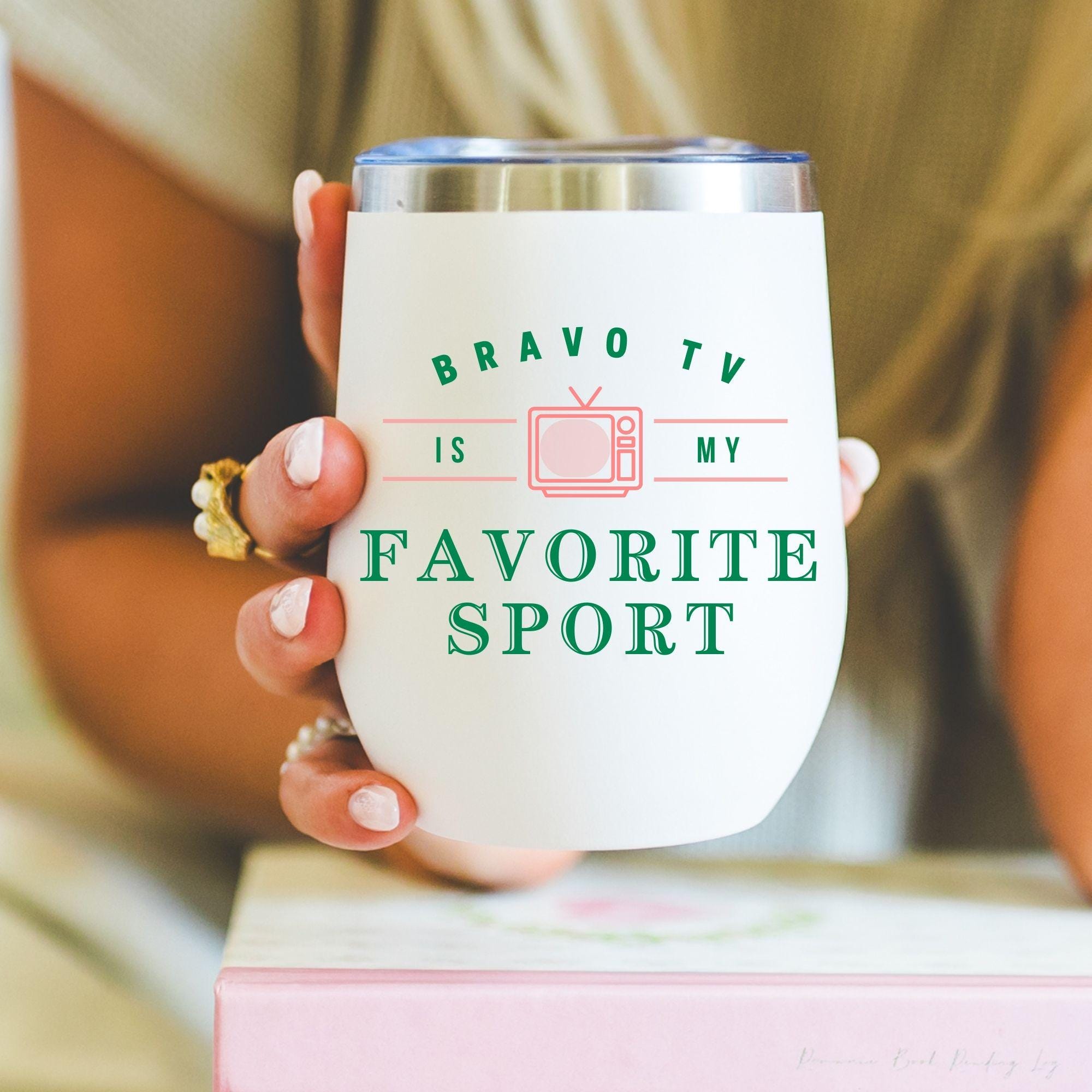 Bravo TV is My Favorite Sport Tumbler, Bravo Gift, Bestie Gift, Wine ...