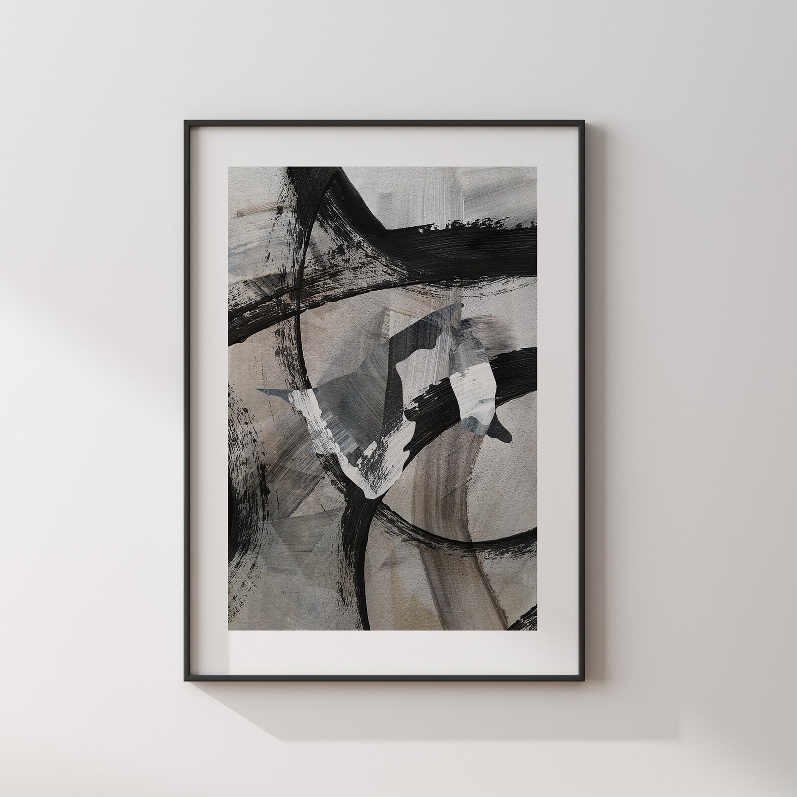 Brunei Map | Black & Grey Abstract Painting Map of Brunei Wall Art ...