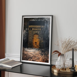 Kaaba Abstract Painting Islamic Wall Art Print | Masjid Al Haram Grand ...