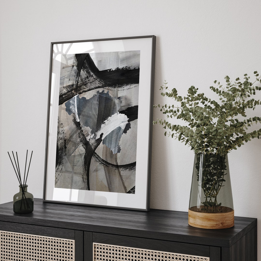 Belgium Map | Black & Grey Abstract Painting Map of Belgium Wall Art ...