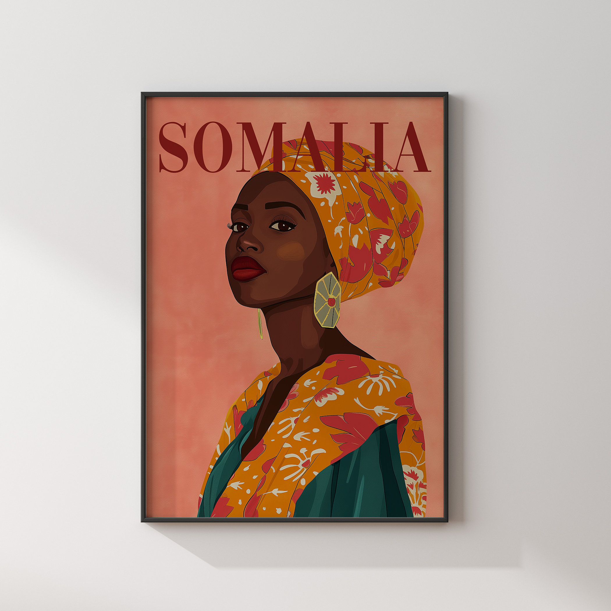 Somalia Wall Art Print | Somali Woman Art | Women of Africa Collection ...