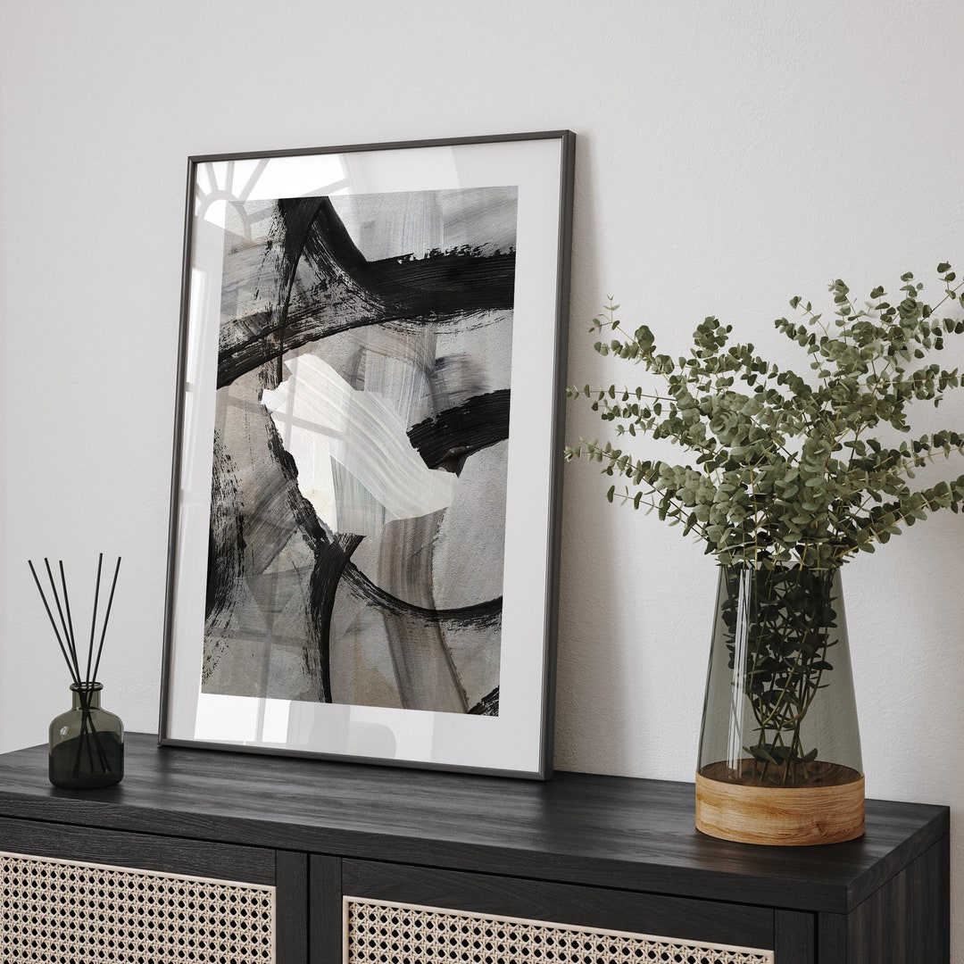 Saudi Arabia Map | Black & Grey Abstract Painting Map of Saudi Arabia ...