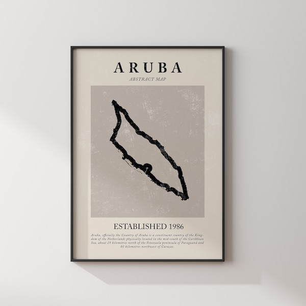 Aruba Map Print - Etsy