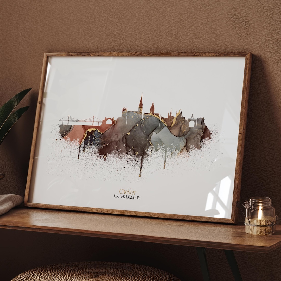 Chester Skyline Print | Wall Art Print | England | UK | United Kingdom ...