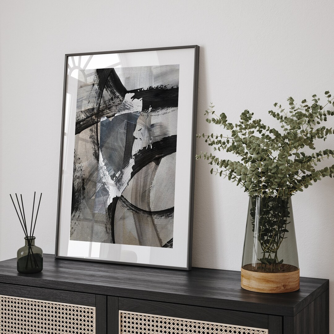 Belize Map | Black & Grey Abstract Painting Map of Belize Wall Art ...