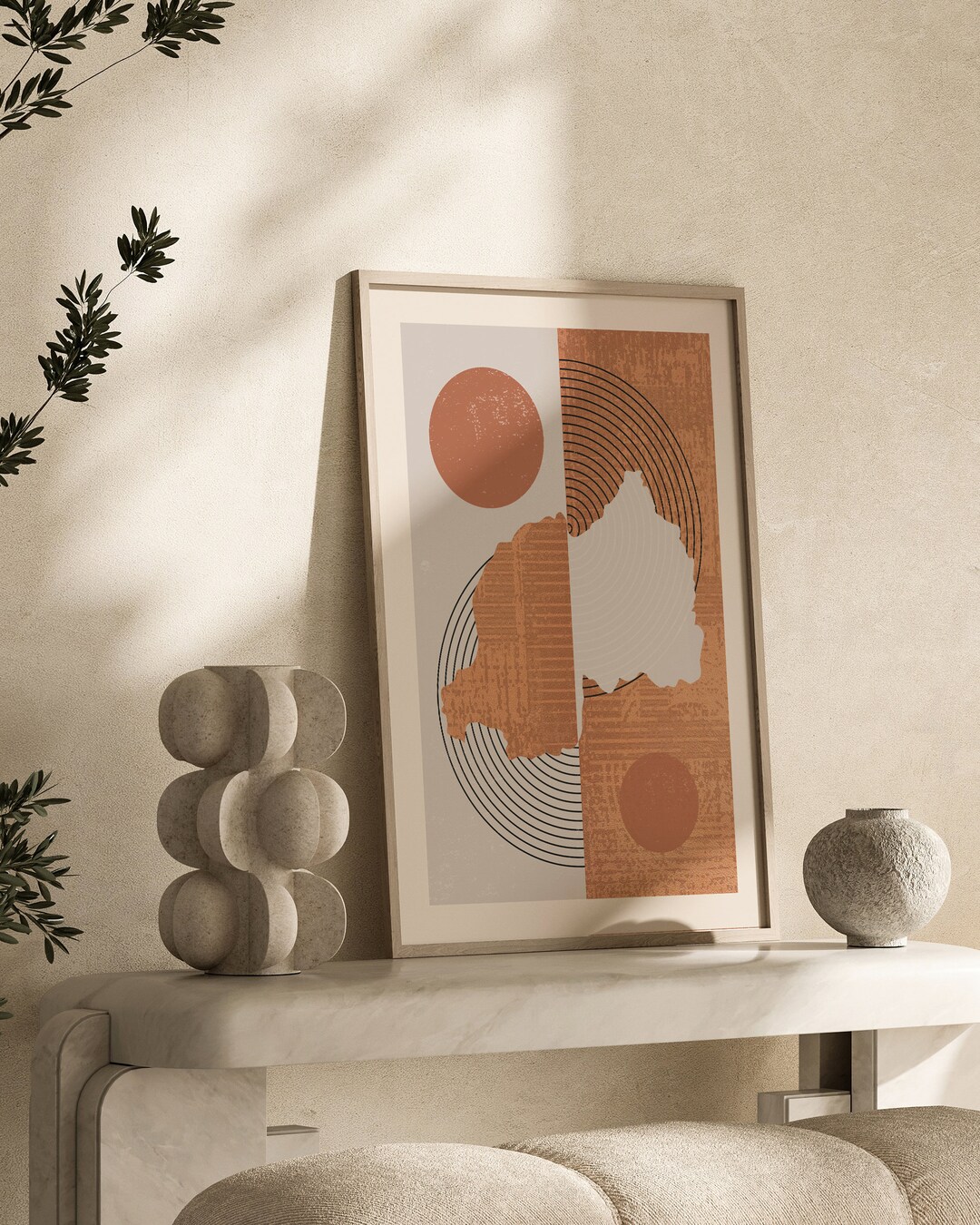 Rwanda Map Wall Art Print | Boho Mid Century - Etsy