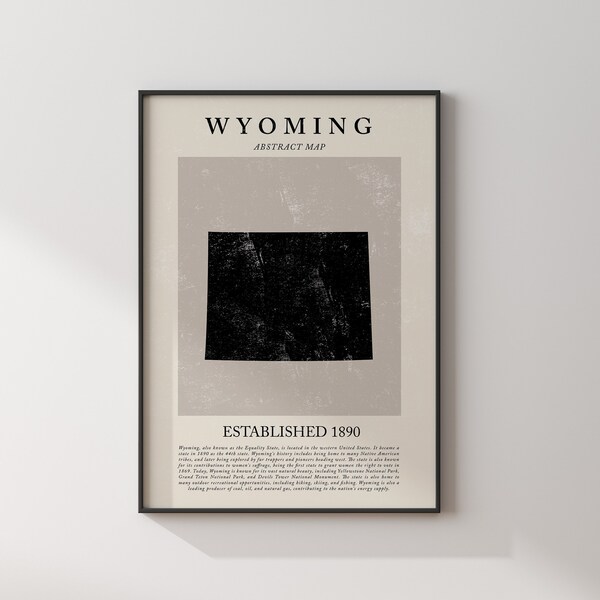 Vintage Wyoming Poster - Etsy