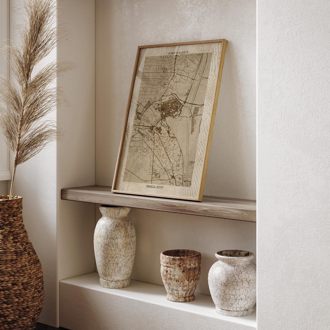 Ismailia Map | Vintage Beige Detailed Map Print | Egypt | Travel Gift ...