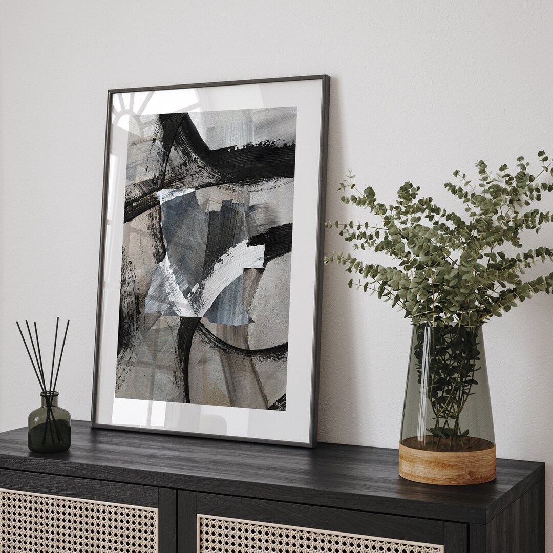 Angola Map | Black & Grey Abstract Painting Map of Angola Wall Art ...