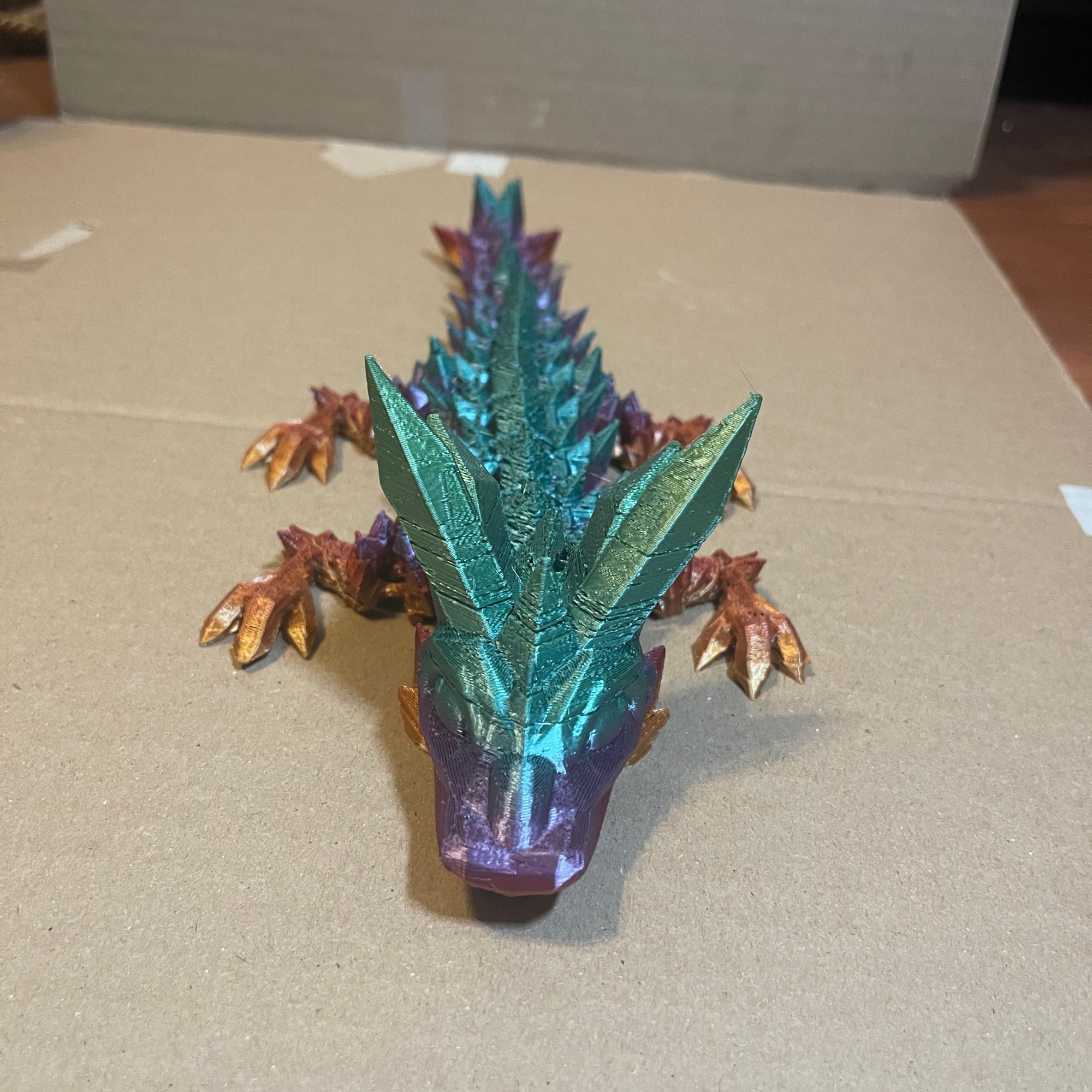 3D Printed Articulated Crystal Dragon 3D Printed Cinderwing3d Flexi ...