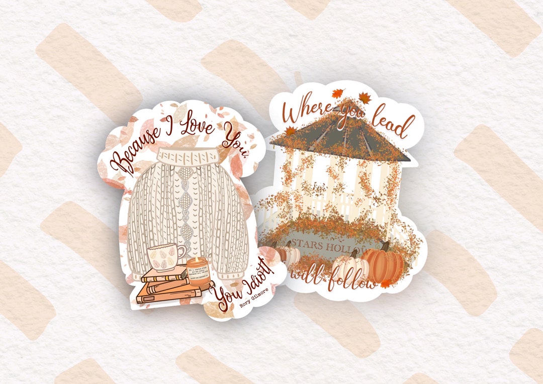 Gilmore Girls Themed Vinyl Stickers Stars Hollow & Rory Gilmore - Etsy