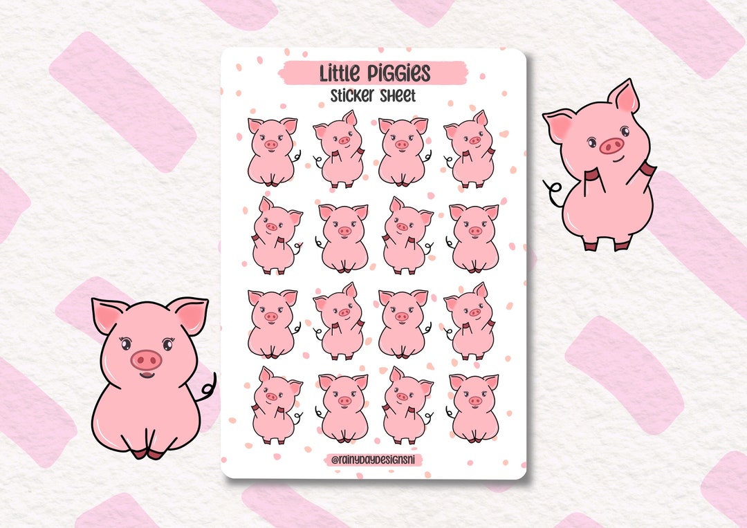 Piggies Sticker Sheet - Etsy