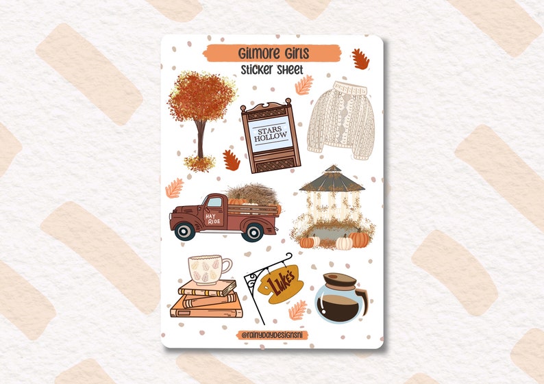 Gilmore Girls Themed Sticker Sheet Stars Hollow Stickers - Etsy