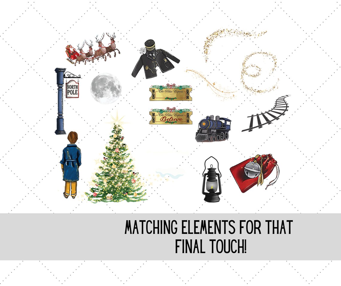 Christmas Train Alphabet PNG Font Bundle, North Pole Letters Alpha Font ...