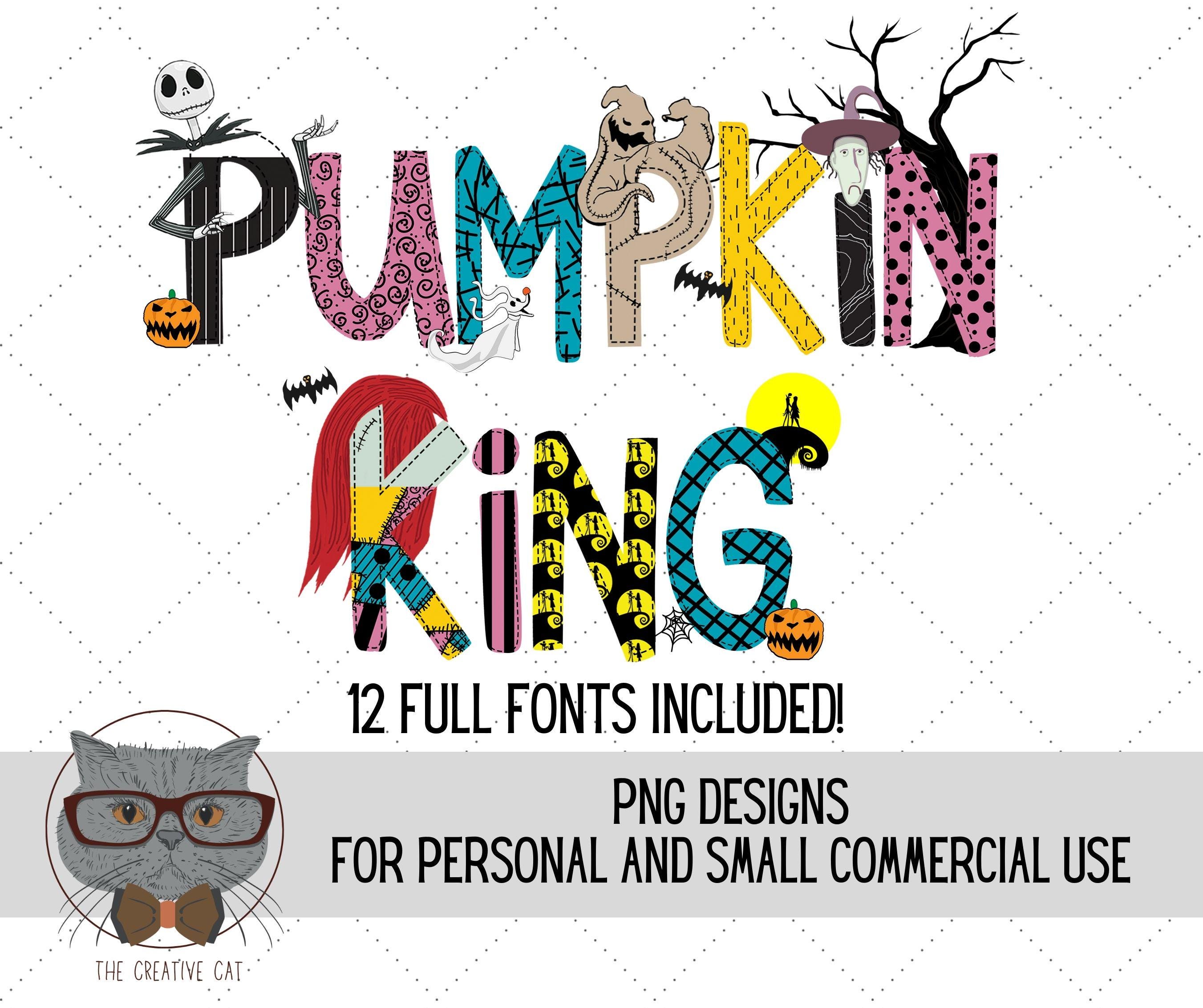 Pumpkin King Alphabet PNG Font Bundle, Halloween Letters Alpha Font ...