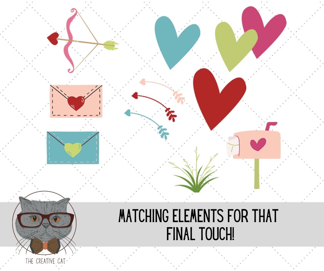 Valentine's Day Alphabet PNG Font Bundle, Cute Love Letters Alpha Font ...