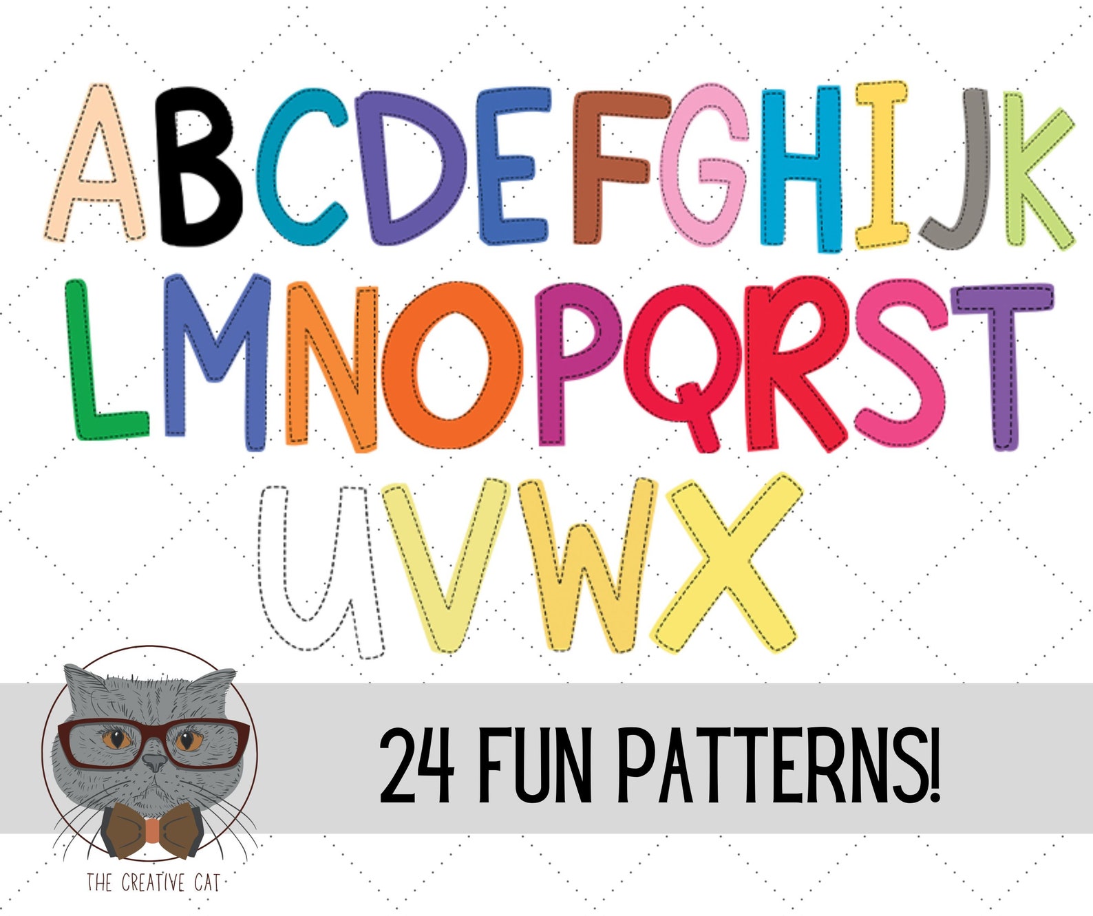 Primary Solid Alphabet PNG Font Bundle, Rainbow Letters Alpha Font ...