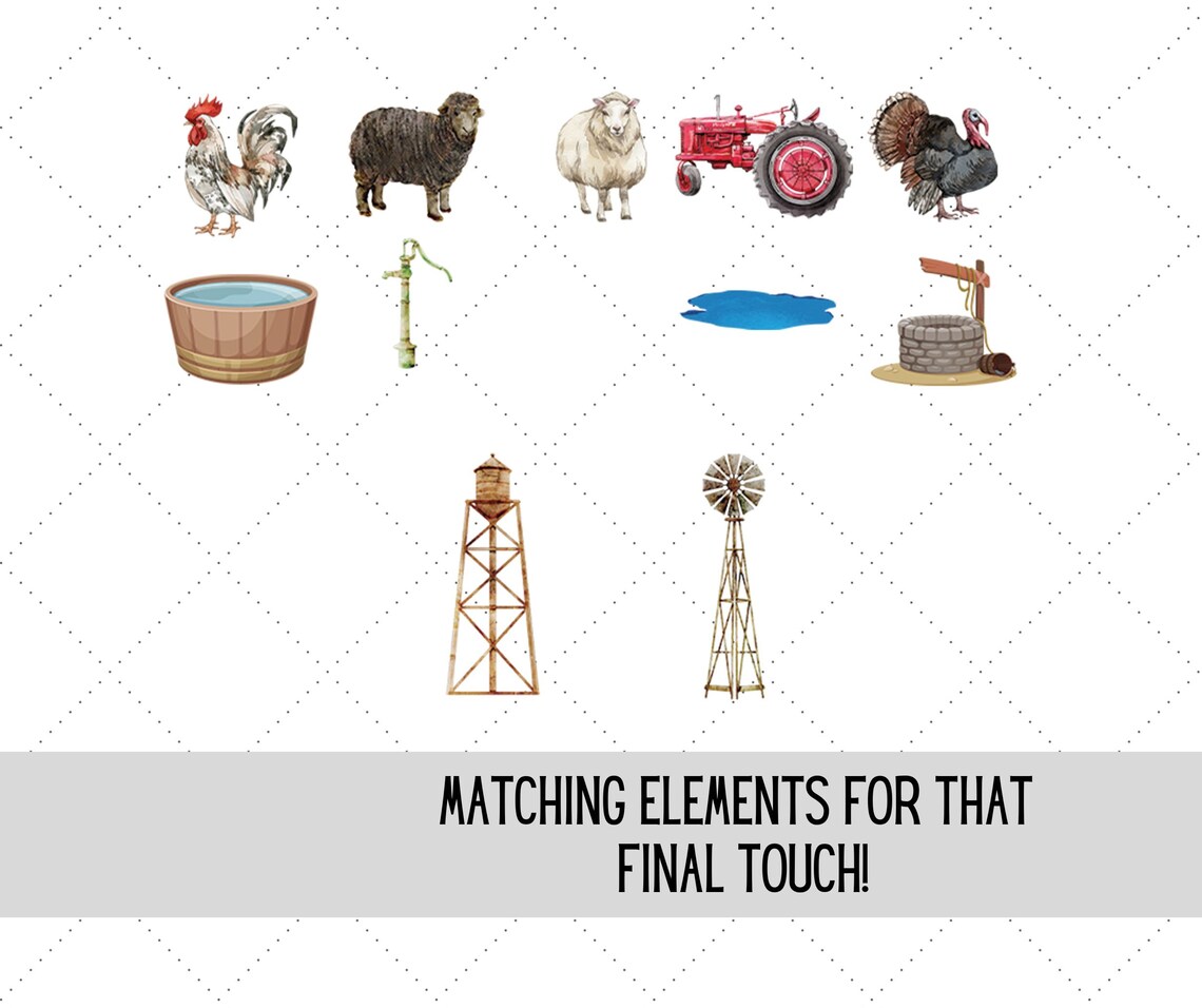 Farm Alphabet PNG Font Bundle, Cute Barnyard Alpha Font, Barn Animal ...