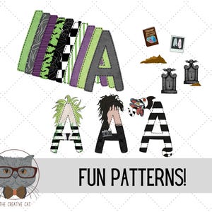Ghost With the Most Alphabet PNG Font Bundle, Halloween Letters Alpha ...