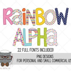 Rainbow Alphabet PNG Font Bundle, Cute Spring Alpha Font, Summer Alpha ...