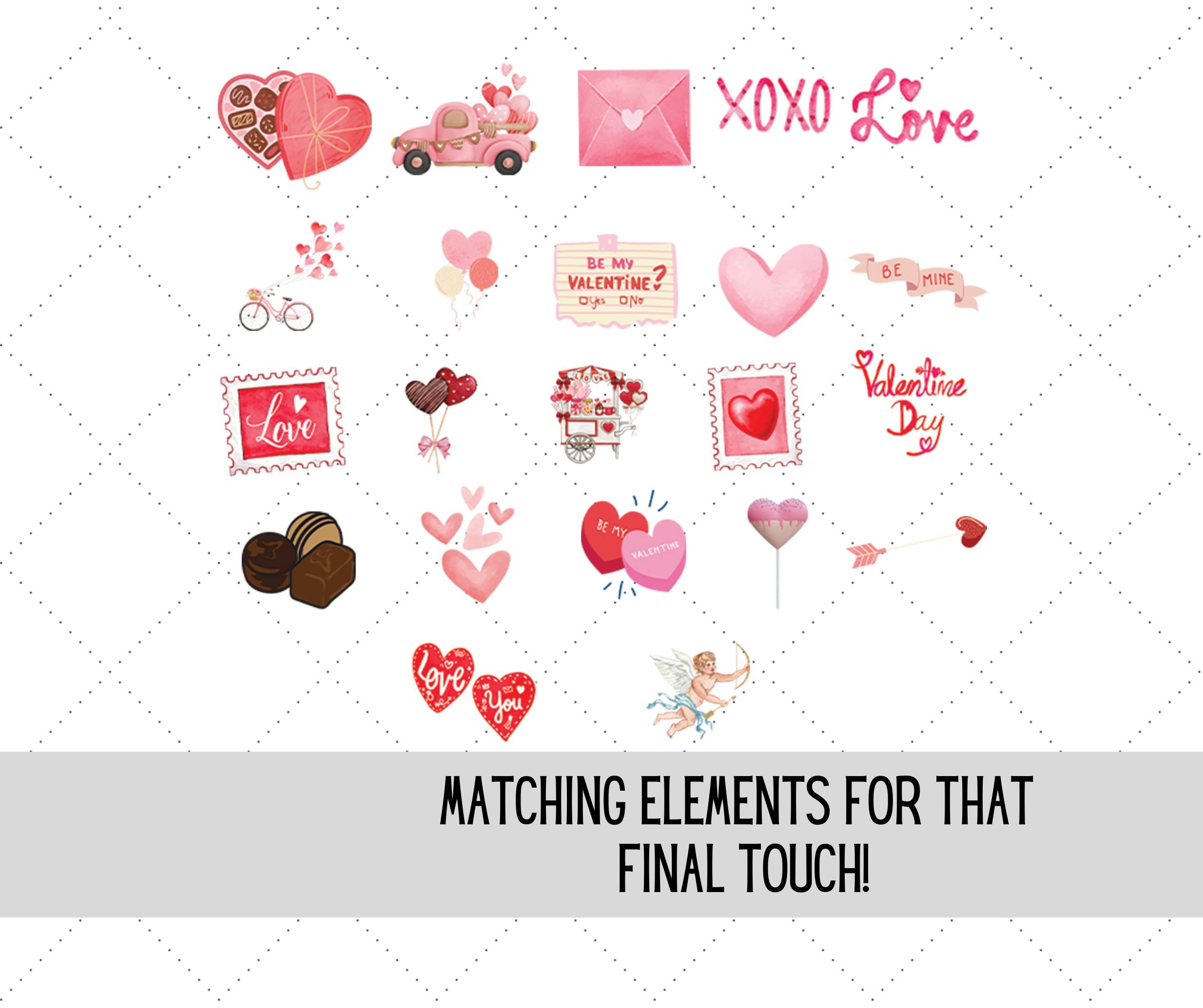 Valentine Alphabet PNG Font Bundle, Cute Love Alpha Font, Candy Alpha ...