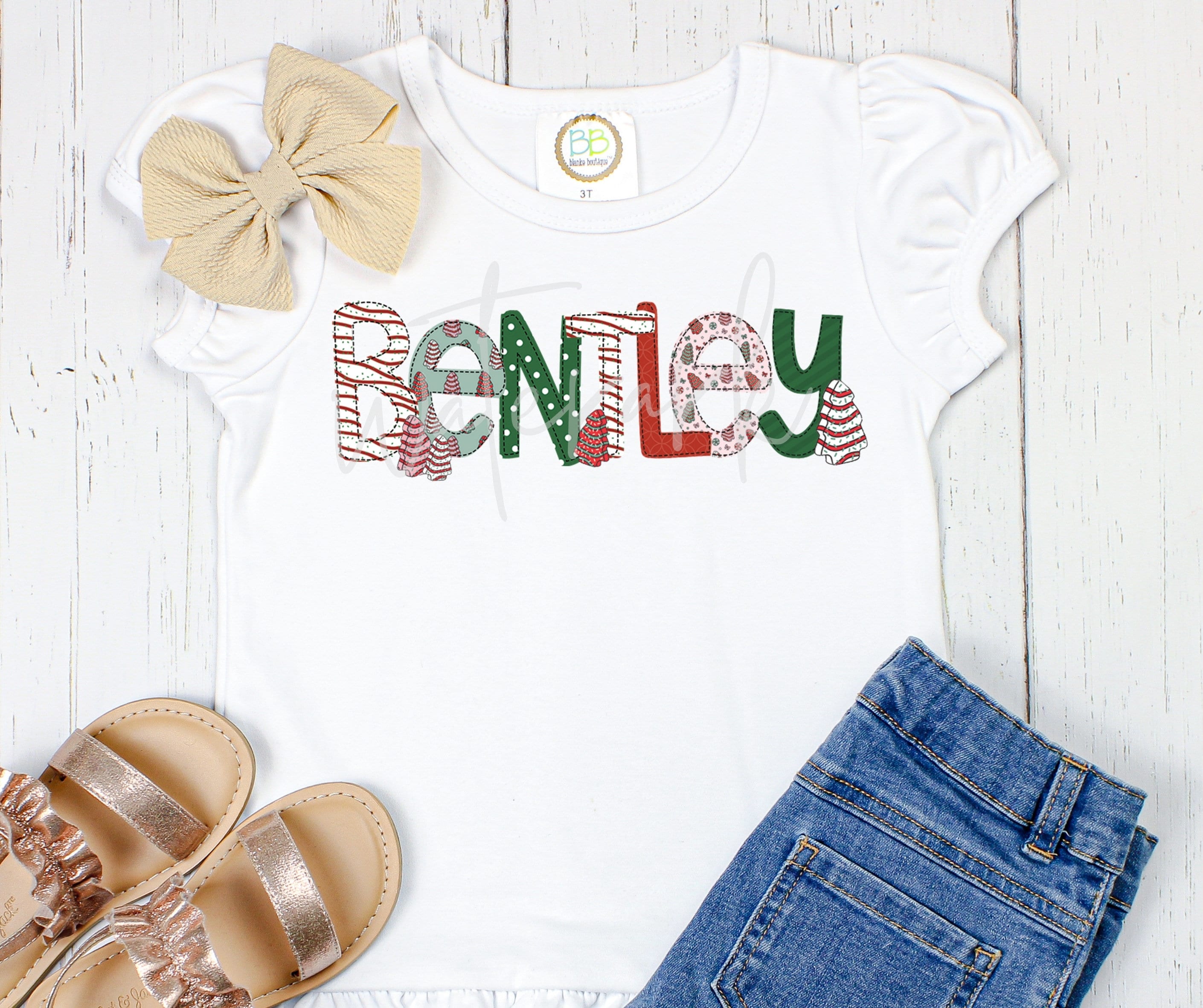 Christmas Tree Cake Alphabet PNG Font Bundle, Mini Tree Cake Letters ...