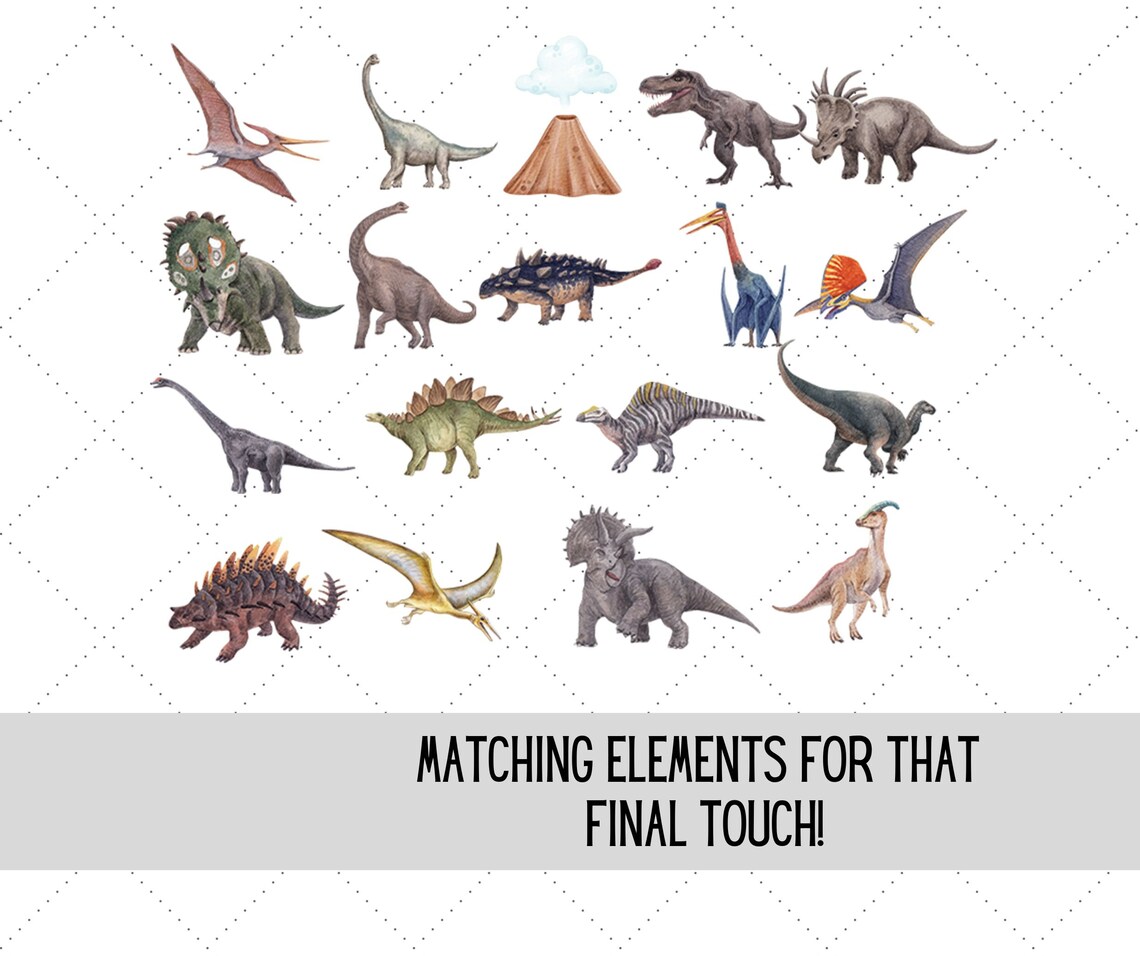 Dinosaur Alphabet PNG Font Bundle, Watercolor Dino Letters Alpha Font ...