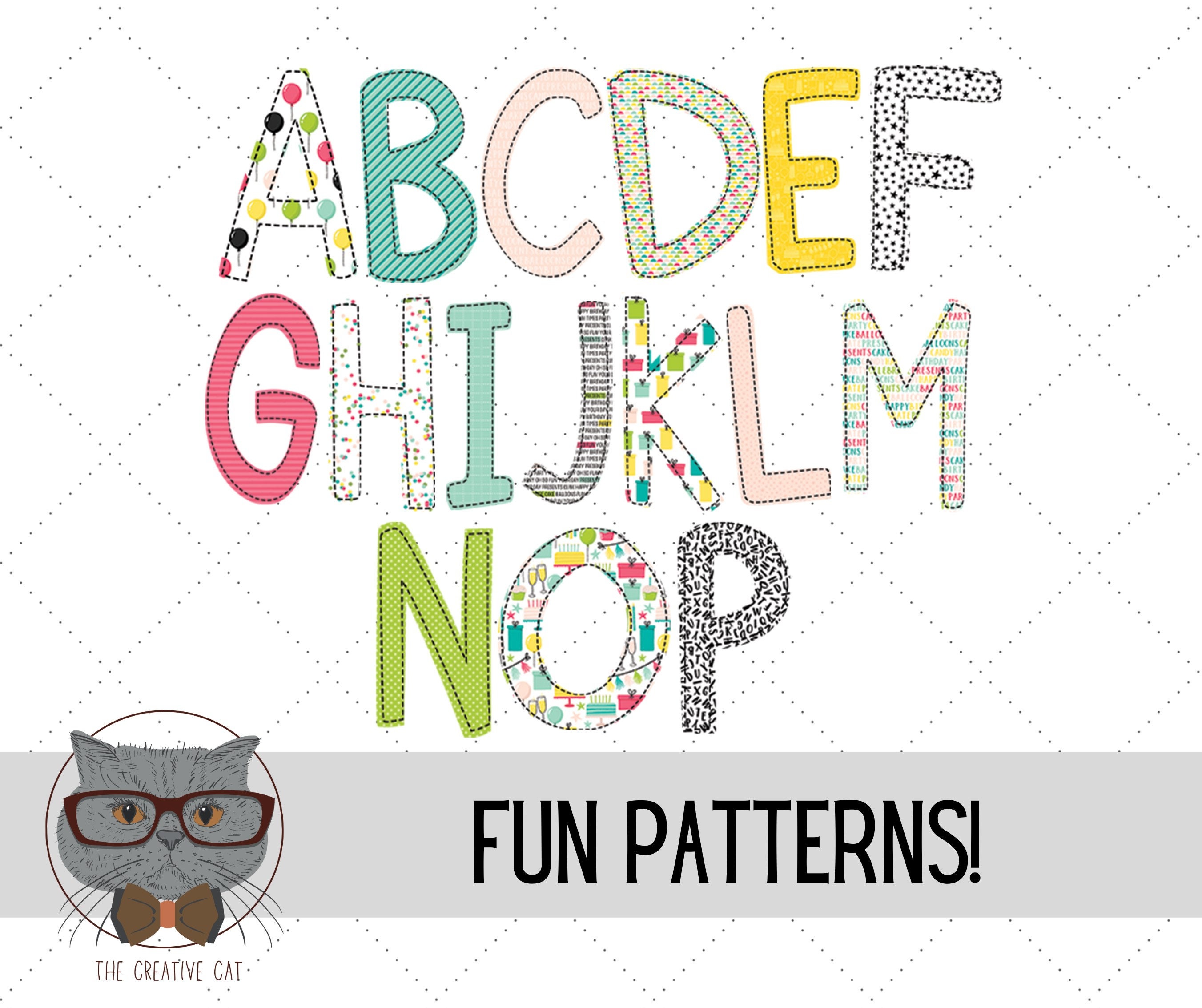 Birthday Alphabet Pink PNG Font Bundle, Bright Birthday Party Letters ...