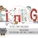 Fishing Alphabet PNG Font Bundle, Fishing Party Letters Alpha Font ...