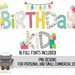 Birthday Alphabet Pink PNG Font Bundle, Bright Birthday Party Letters ...
