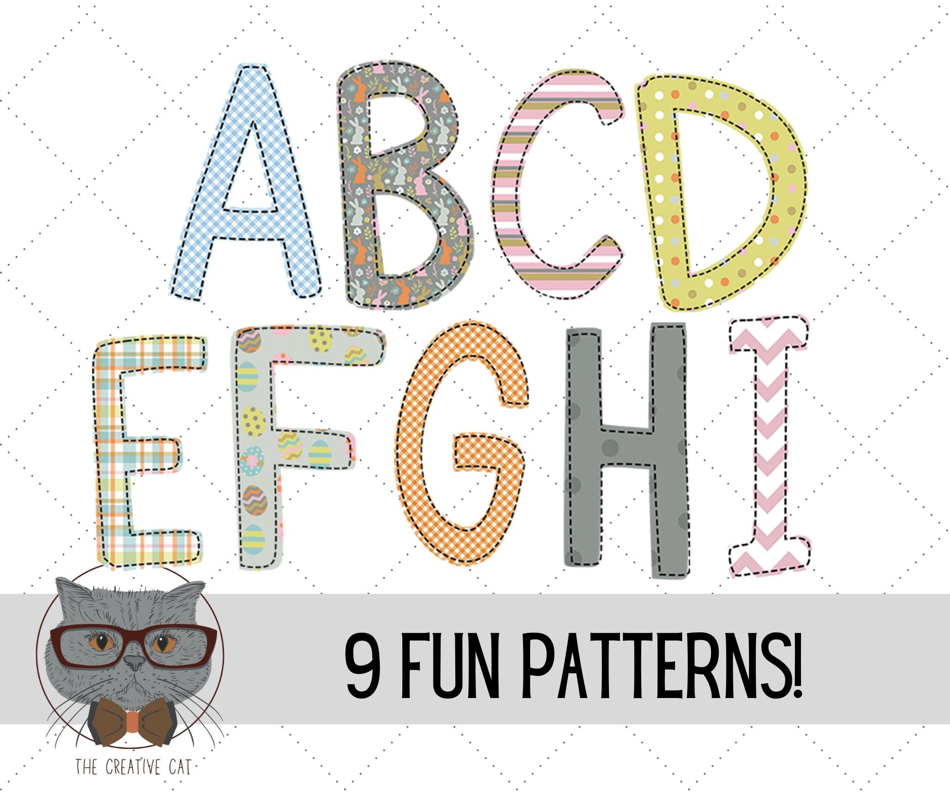 Easter Bunny Alphabet PNG Font Bundle Cute Rabbit Alpha Font - Etsy