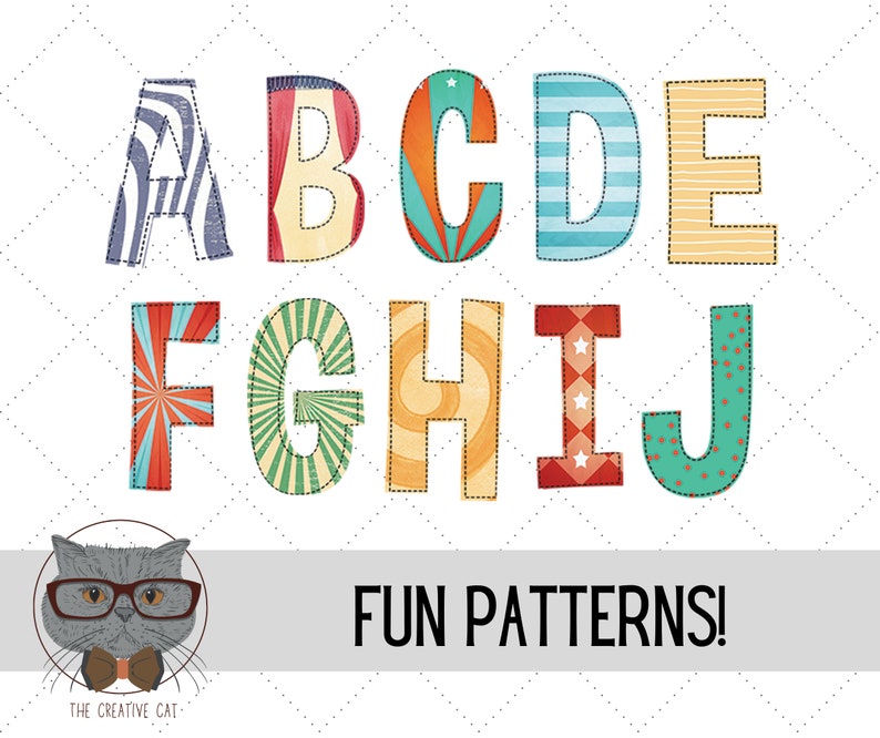 Circus Alphabet PNG Font Bundle, Circus Party Letters Alpha Font ...