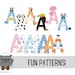 Blue Dogy Friends Alphabet PNG Font Bundle, Character Letters Alpha ...
