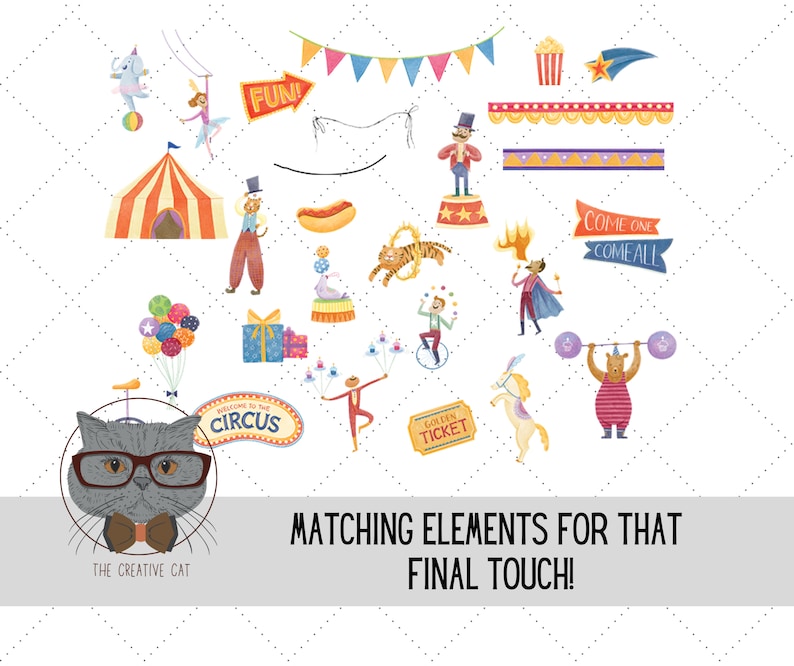 Circus Alphabet PNG Font Bundle, Circus Party Letters Alpha Font ...