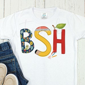 Back to School Alphabet PNG Font Bundle, Pencil Letters Alpha Font ...