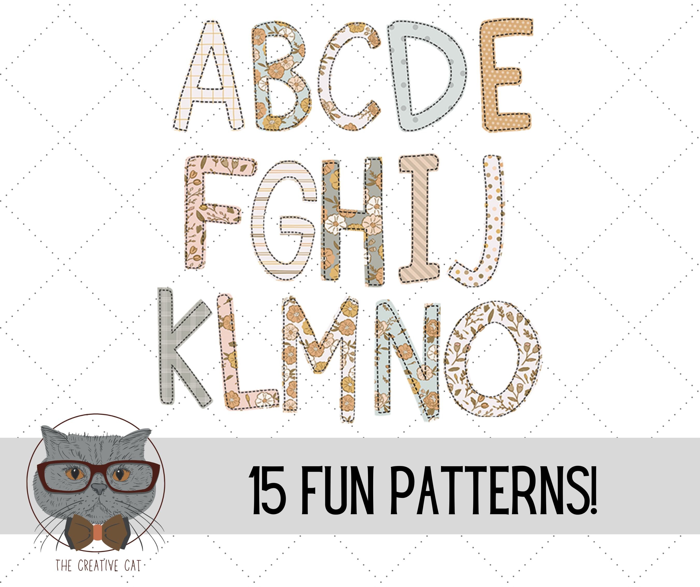 Boho Floral Alphabet PNG Font Bundle Cute Flower Alpha Font - Etsy