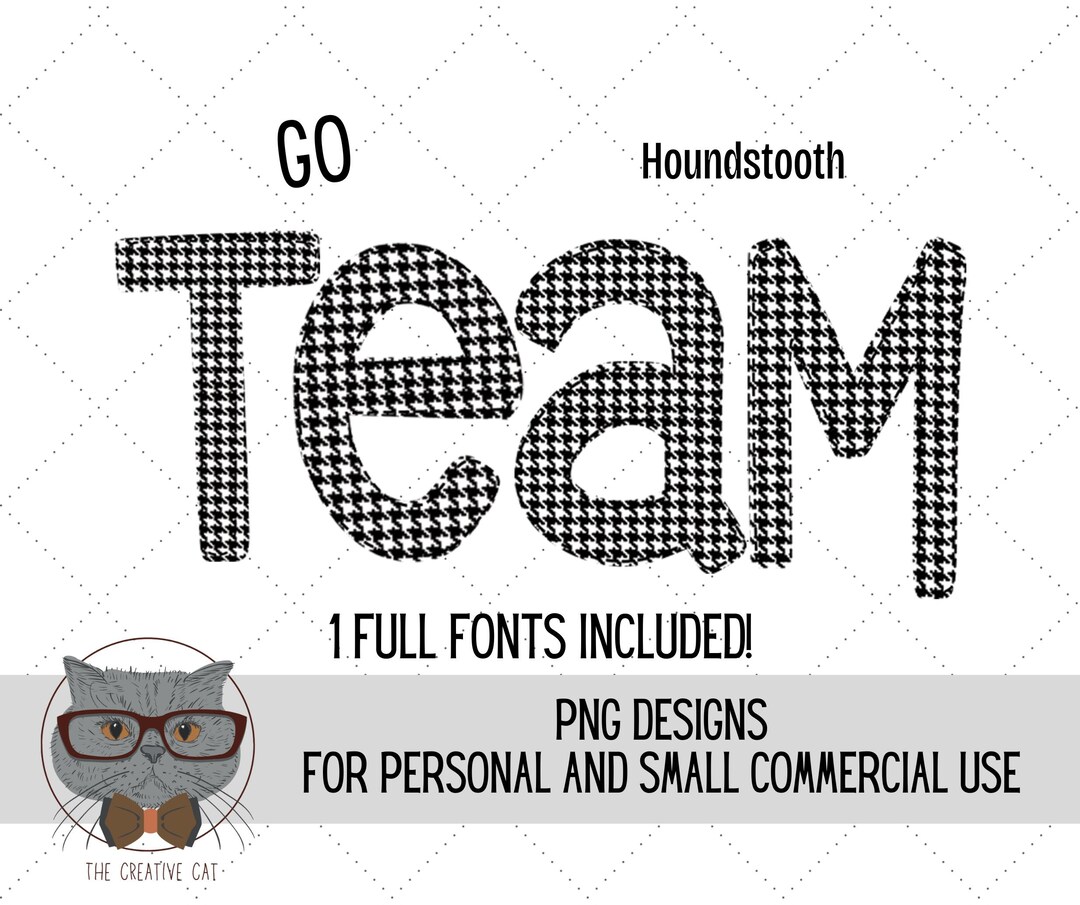 Houndstooth Alphabet PNG Font Bundle, Football Letters Alpha Font ...