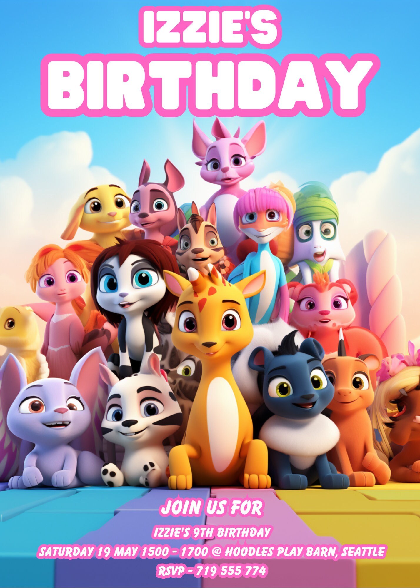 Adopt Me Party Invitation, Robloxs Adopt Me Style Party Invitation ...