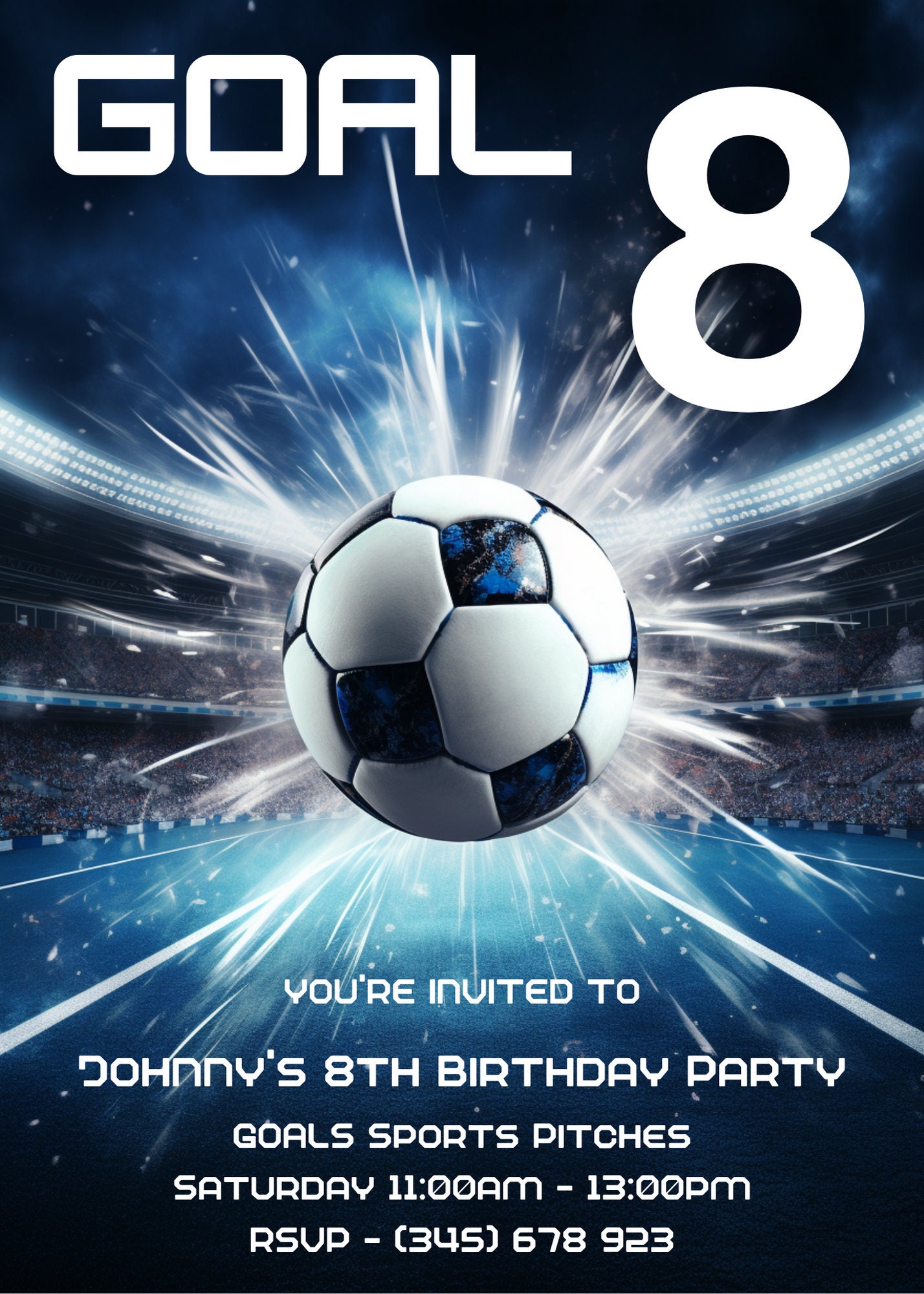 Soccer Birthday Party Soccer Football Birthday Invitation - Etsy