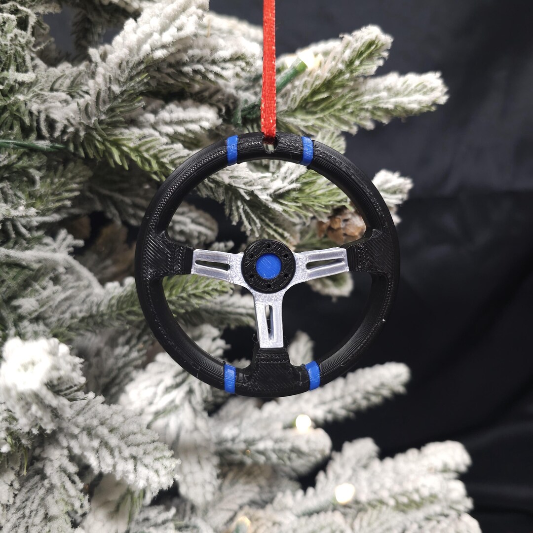 3d-printed Steering Wheel Ornament – Car-themed Christmas Decor for ...