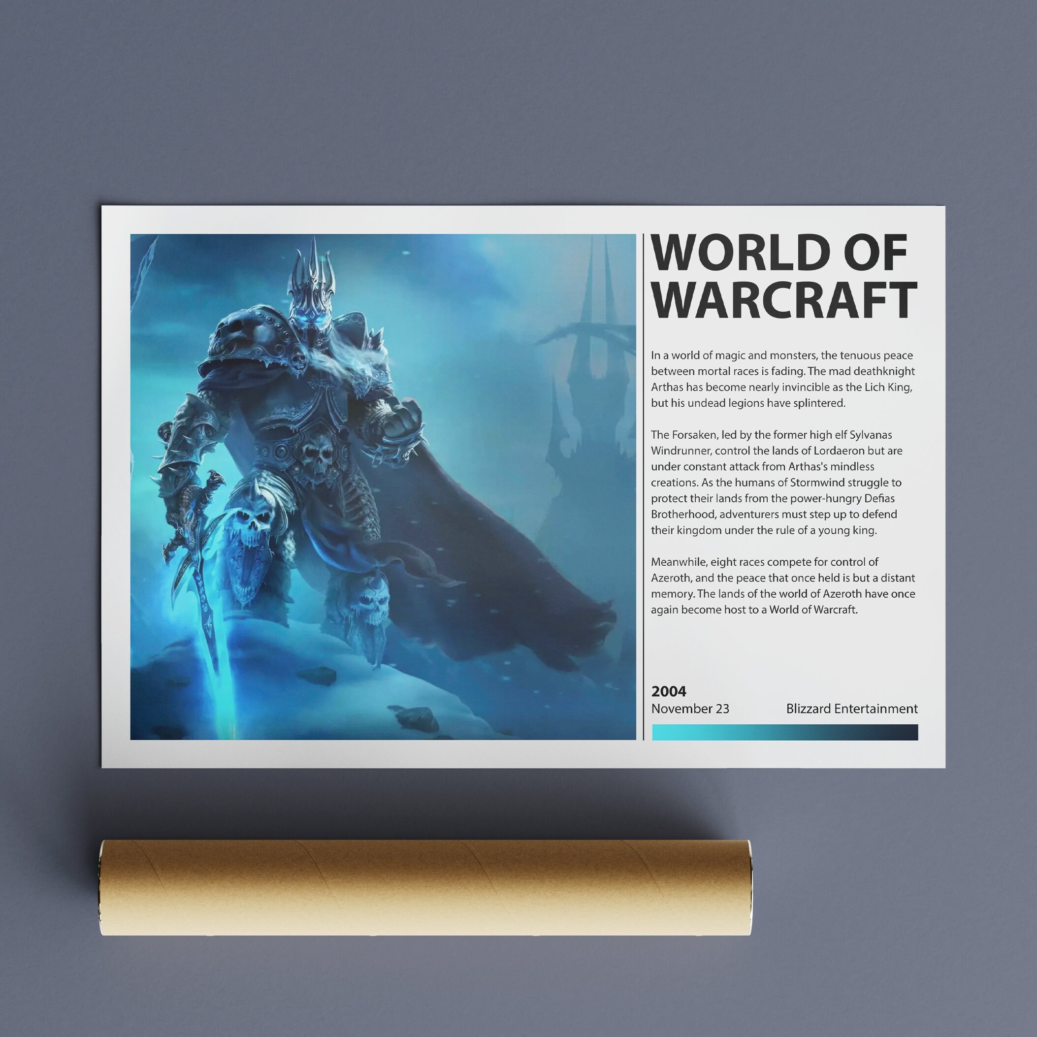 World of Warcraft Poster Gaming Poster Gaming Room Wall Décor Gift for ...